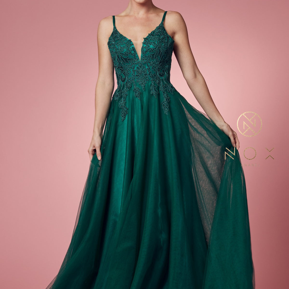 Embroidered Bodice Long Prom & Bridesmaid Dress – SMCDress